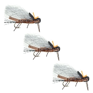 Hopper Fly Patterns - Fool's Gold Hopper Brown and Black - Attractor ...