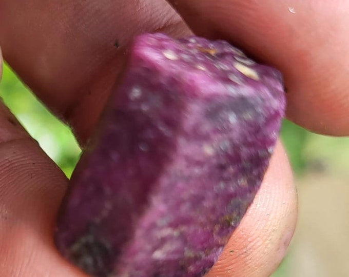 Ruby Rough Gemstone Crystal Sacred Gemstone Hexagon Ruby Stone AAA ...