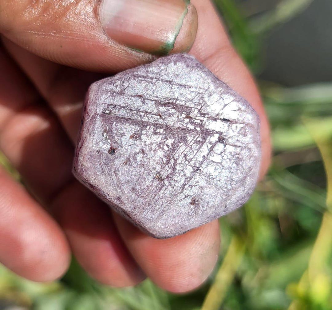 RUBY Raw Crystal - Sacred Geometry, Hexagon Ruby, Raw Ruby, Record ...