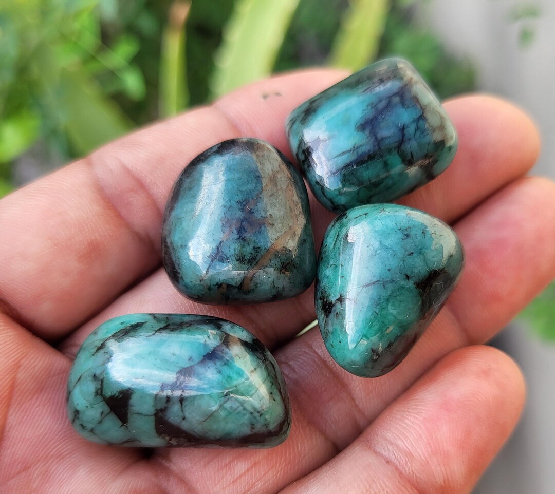Natural Emerald Tumbled Stone, Multiple Sizes Available Tumbled ...
