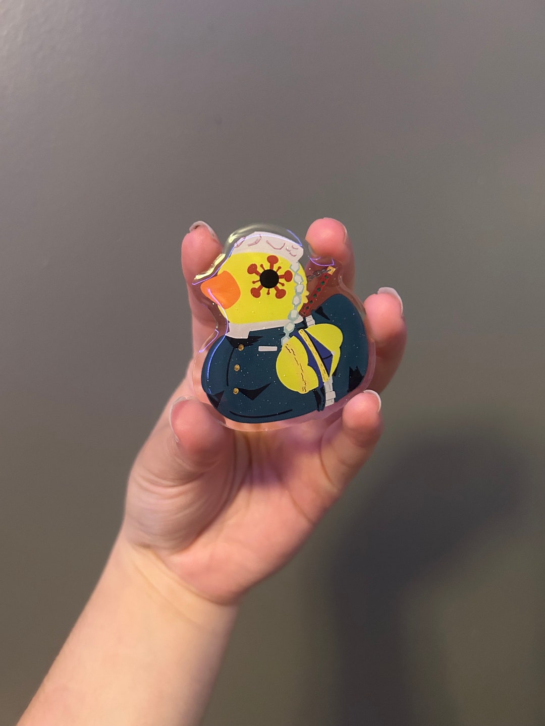Flashy Slayer Ducky Epoxy Glitter Pin - Etsy
