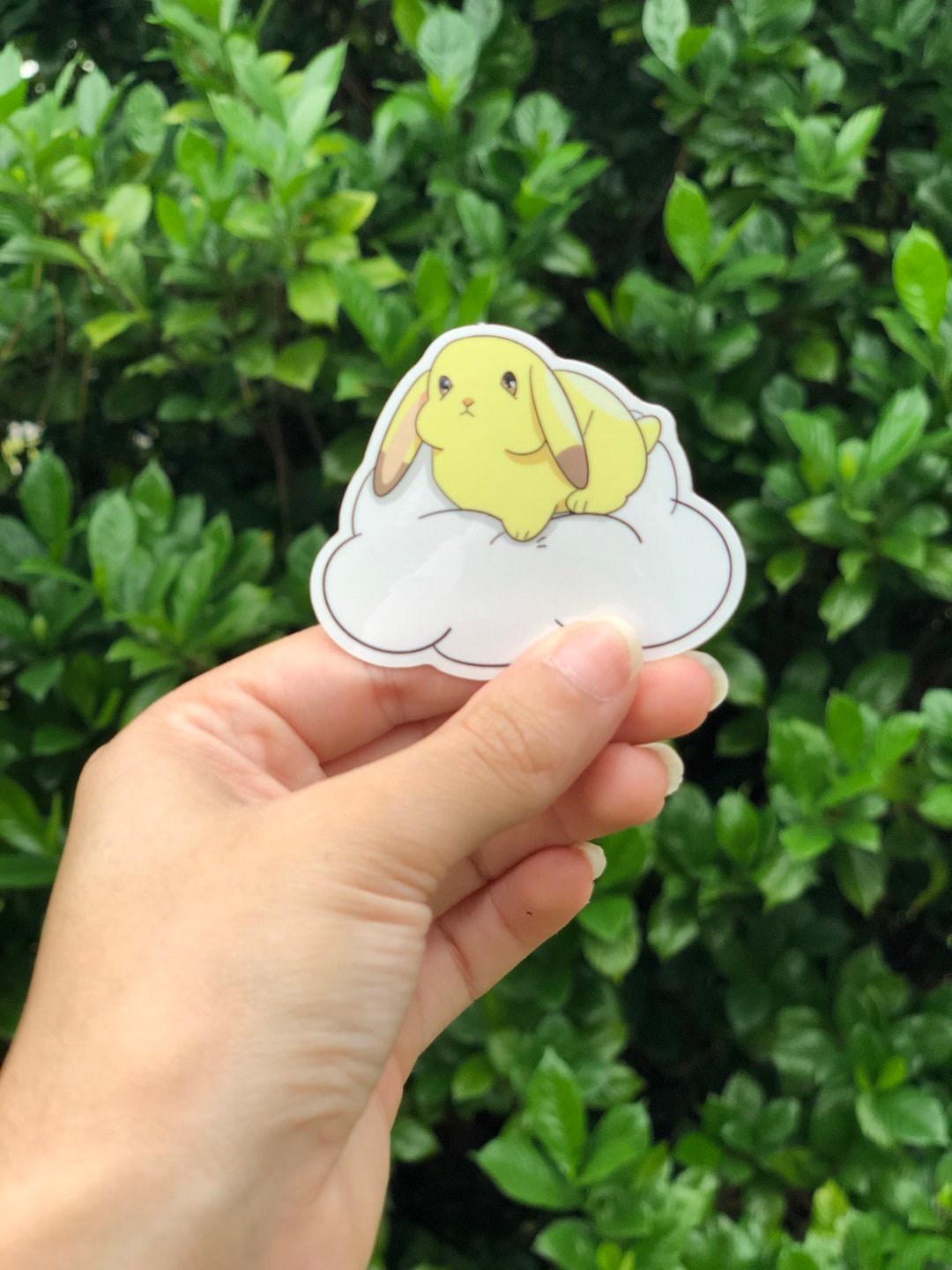 Rabbit on a Cloud Sticker - Etsy