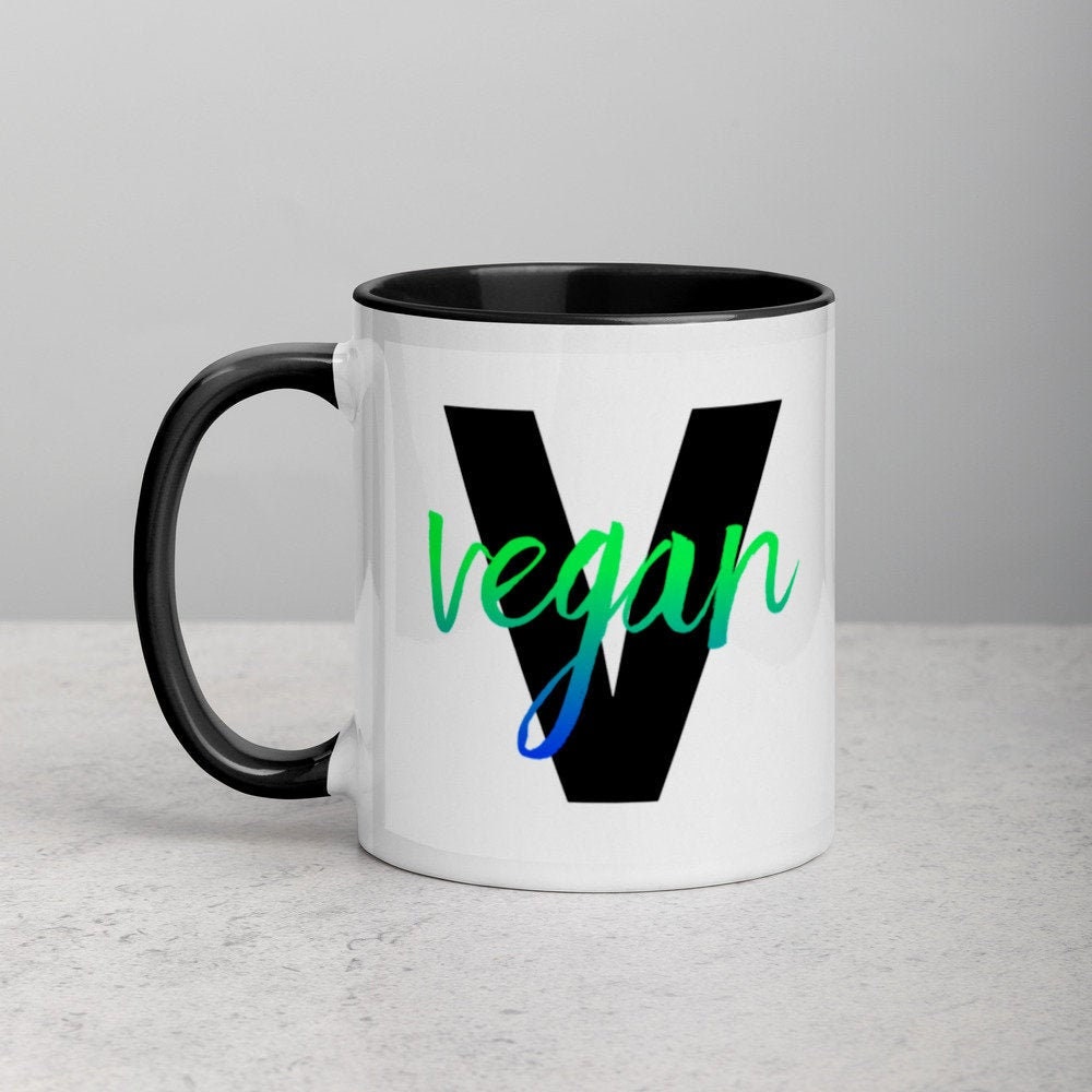 Vegan Coffee Mug, Cute Vegan Mug, Gift for Vegan, Vegan Birthday, Funny ...