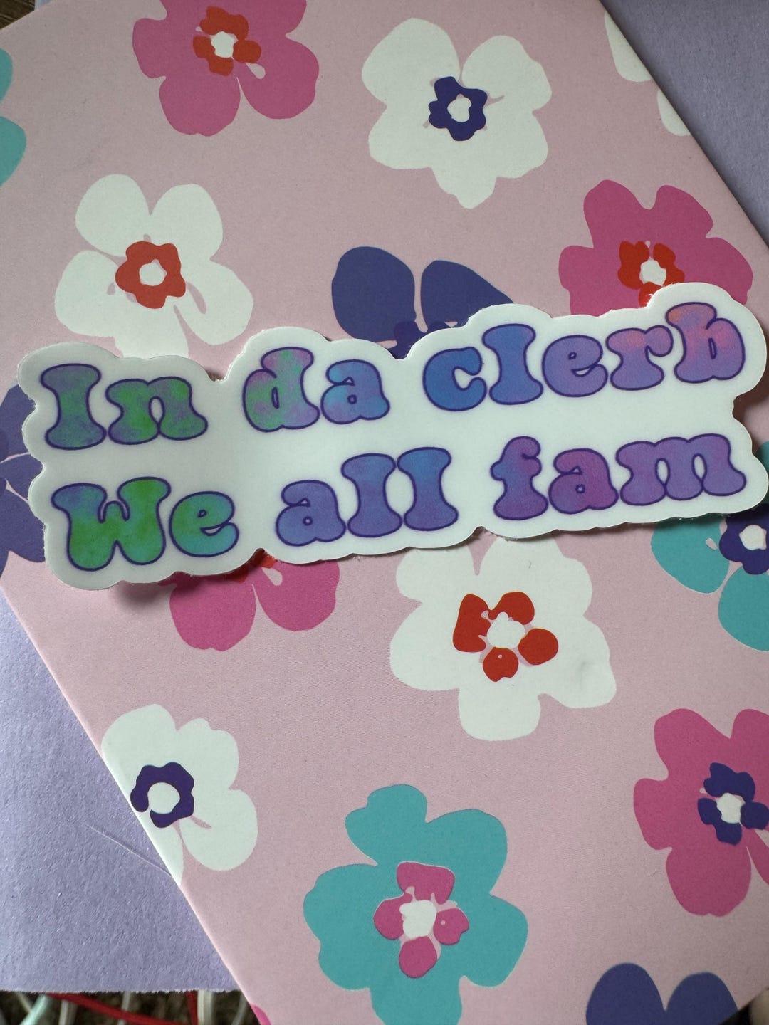 In Da Clerb, We All Fam Pastel Gradient Vinyl Matte Waterproof Broad ...