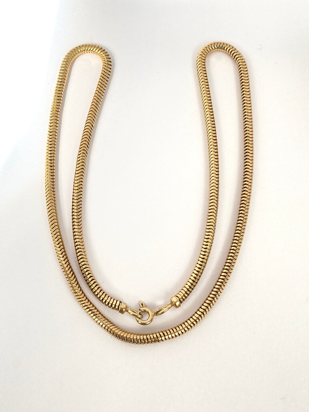 Vintage 18 Inch 9ct Gold Snake Chain 15.59g 3mm Wide. - Etsy