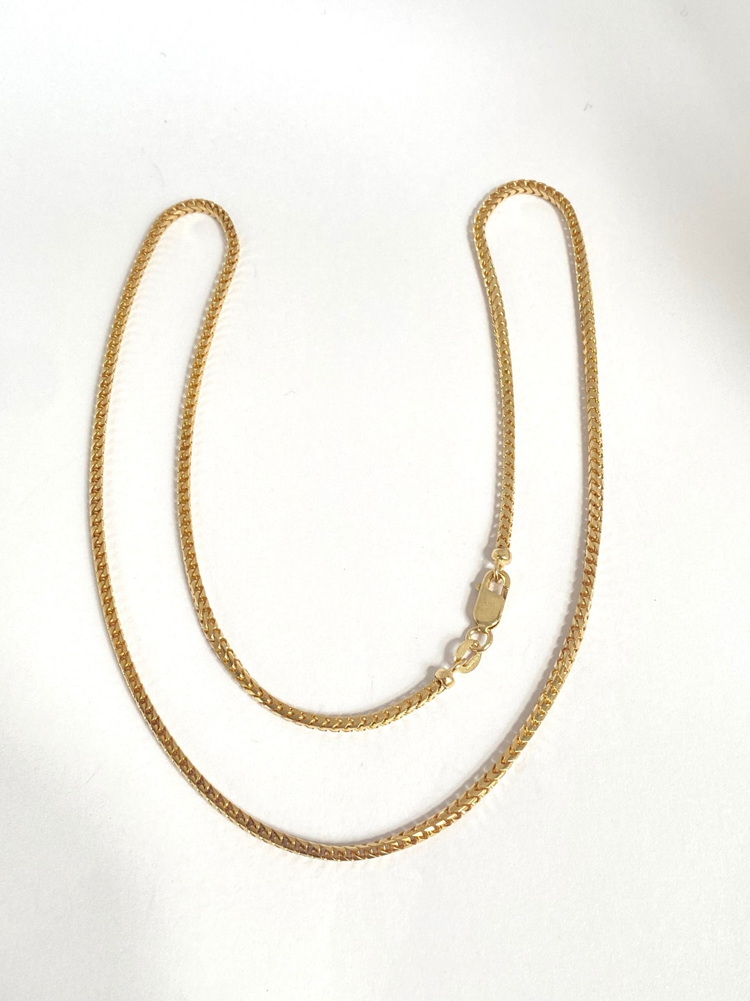 18 Inch 9ct Gold Vintage Cuban Snake Link Chain 9.84g - Etsy