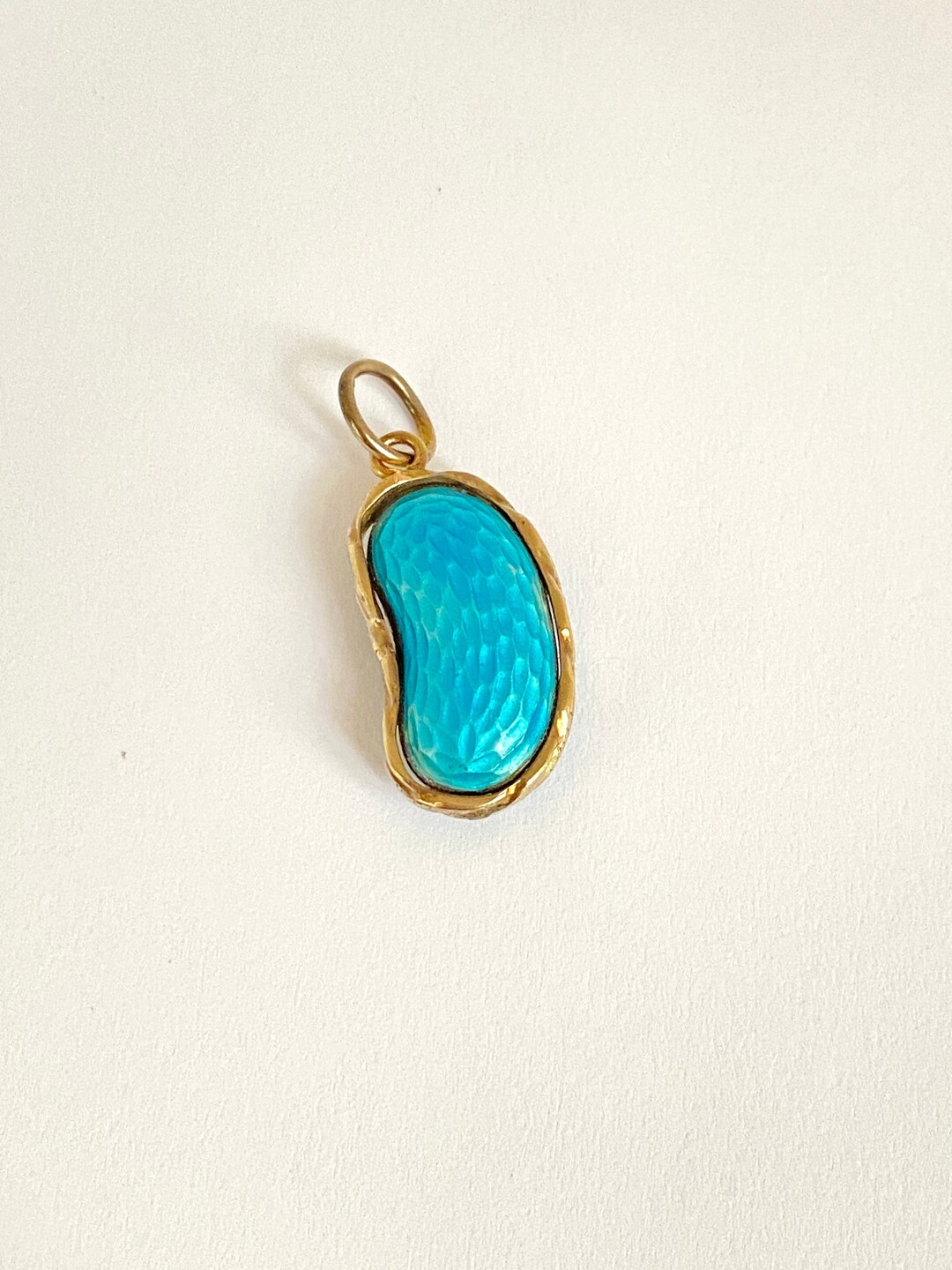 9ct Gold, Rare, Antique, Enamel Kidney Bean Lucky Charm, Hallmarked 9ct ...
