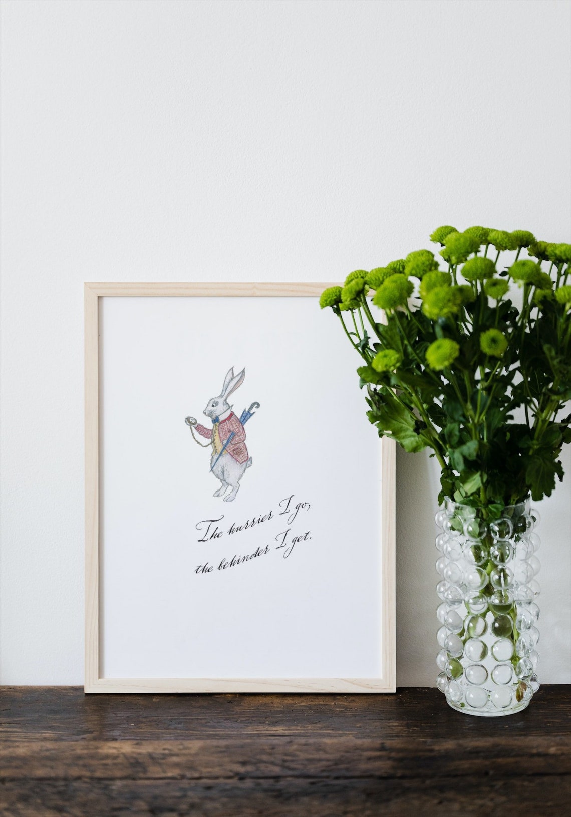 White Rabbit Alice in Wonderland Quote Print, Literary Quotes, Nursery ...