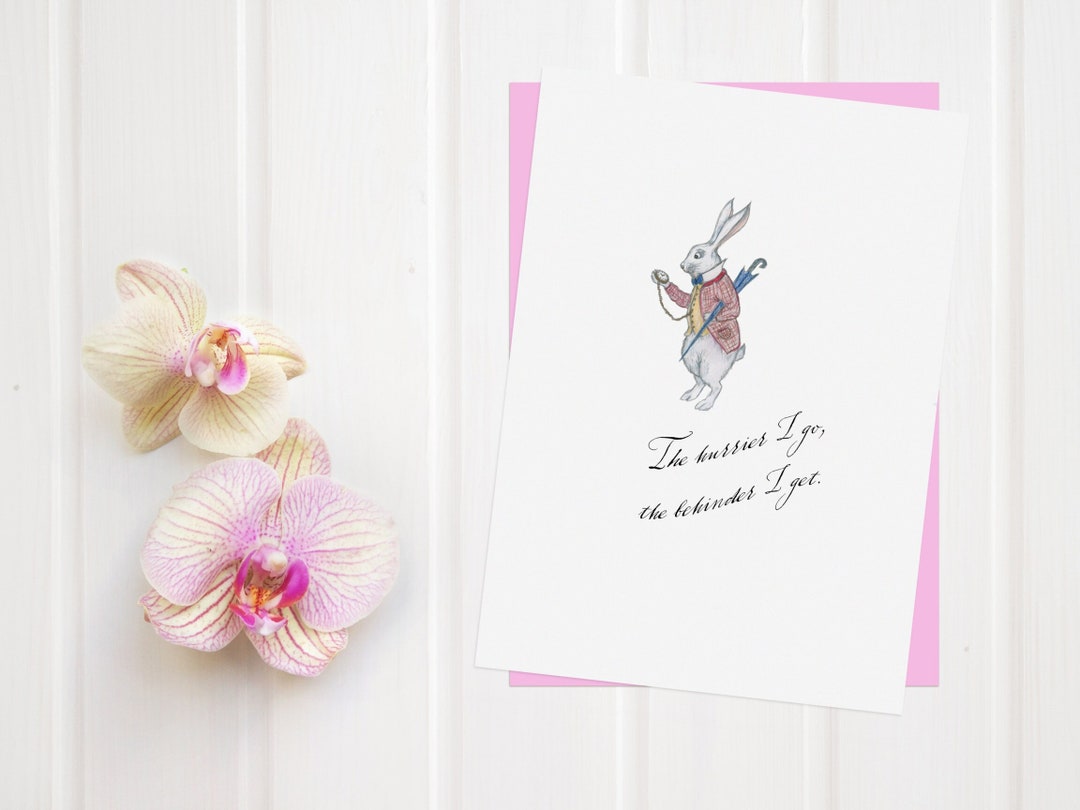 White Rabbit Alice in Wonderland Quote Print, Literary Quotes, Nursery ...