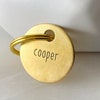 Custom Brass Dog Identity Disc - Brass Washer Pet Tag - Etsy