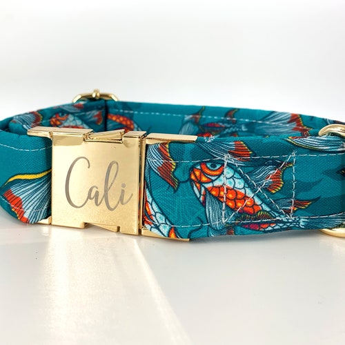 Personalized Laser Engraved Japanese Koi Fish Collar Quick - Etsy