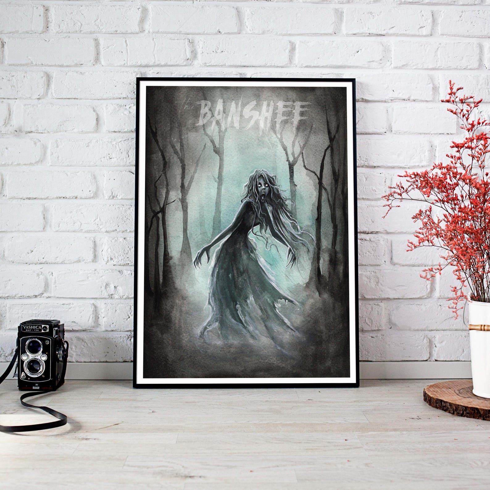 Banshee Art Print, Cryptid Creatures, Dark Artwork, Spooky Painting ...