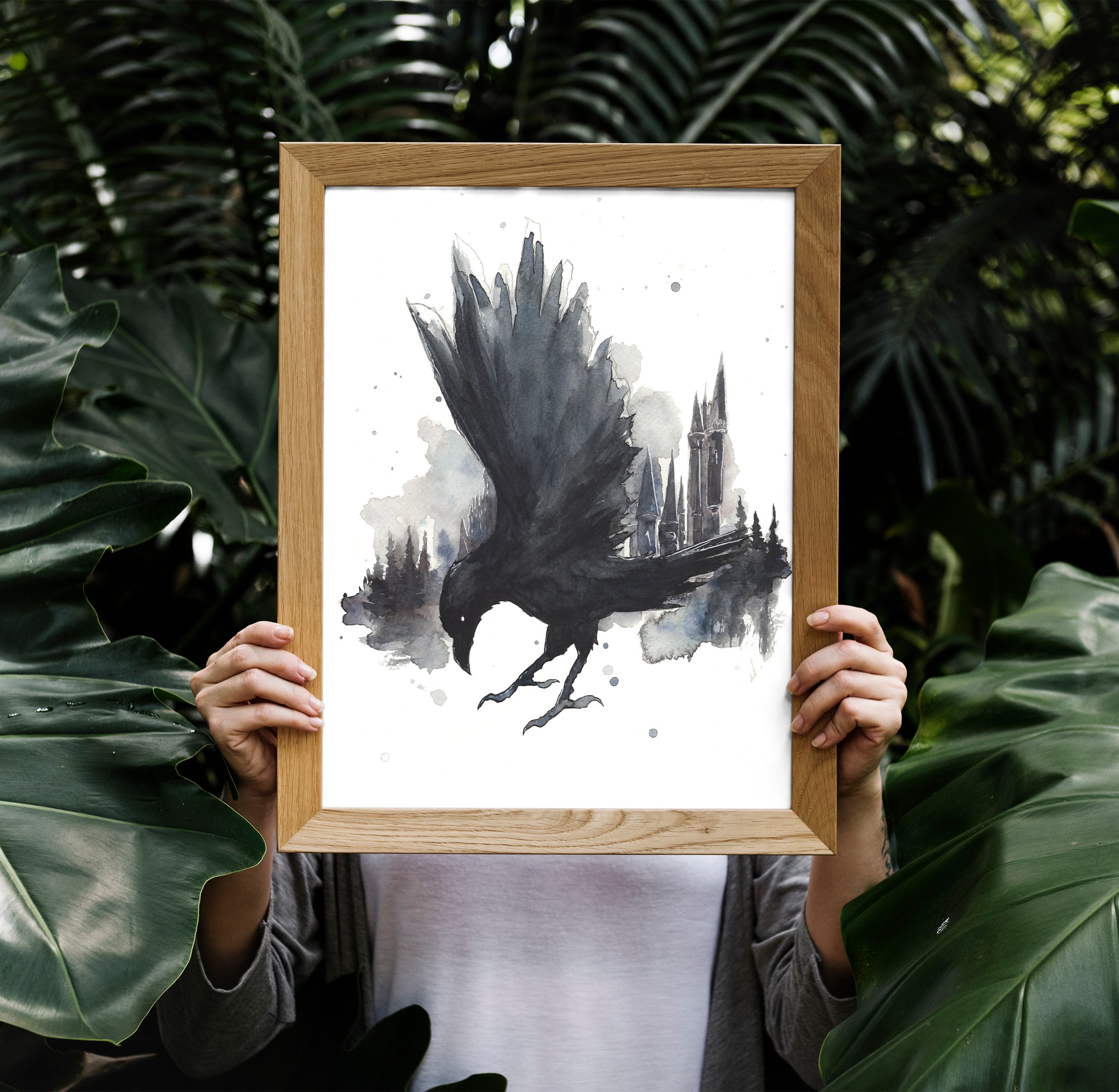 Ravenclaw House Watercolor Print, Hogwarts Painting, Illustration ...