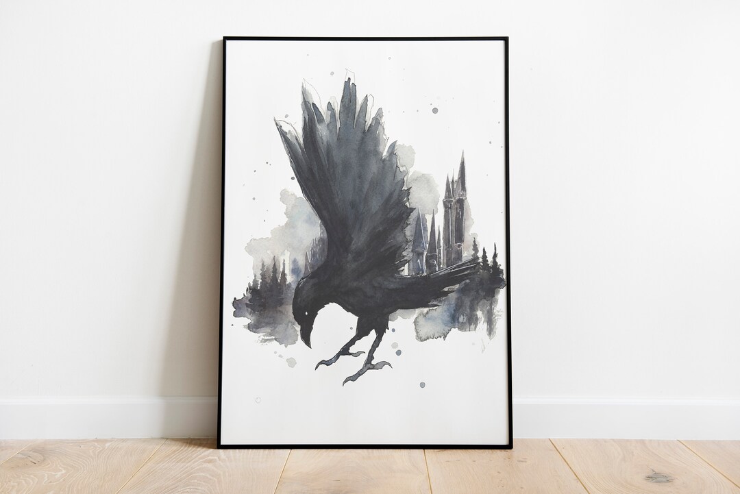 Ravenclaw House Watercolor Print, Hogwarts Painting, Illustration ...