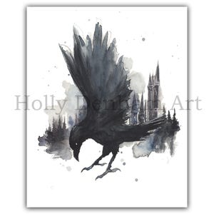 Ravenclaw House Watercolor Print, Hogwarts Painting, Illustration ...