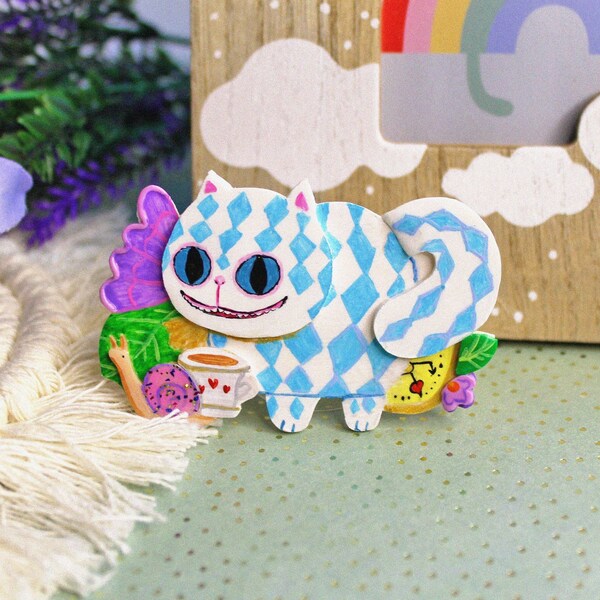 Checkerboard Cat - Etsy