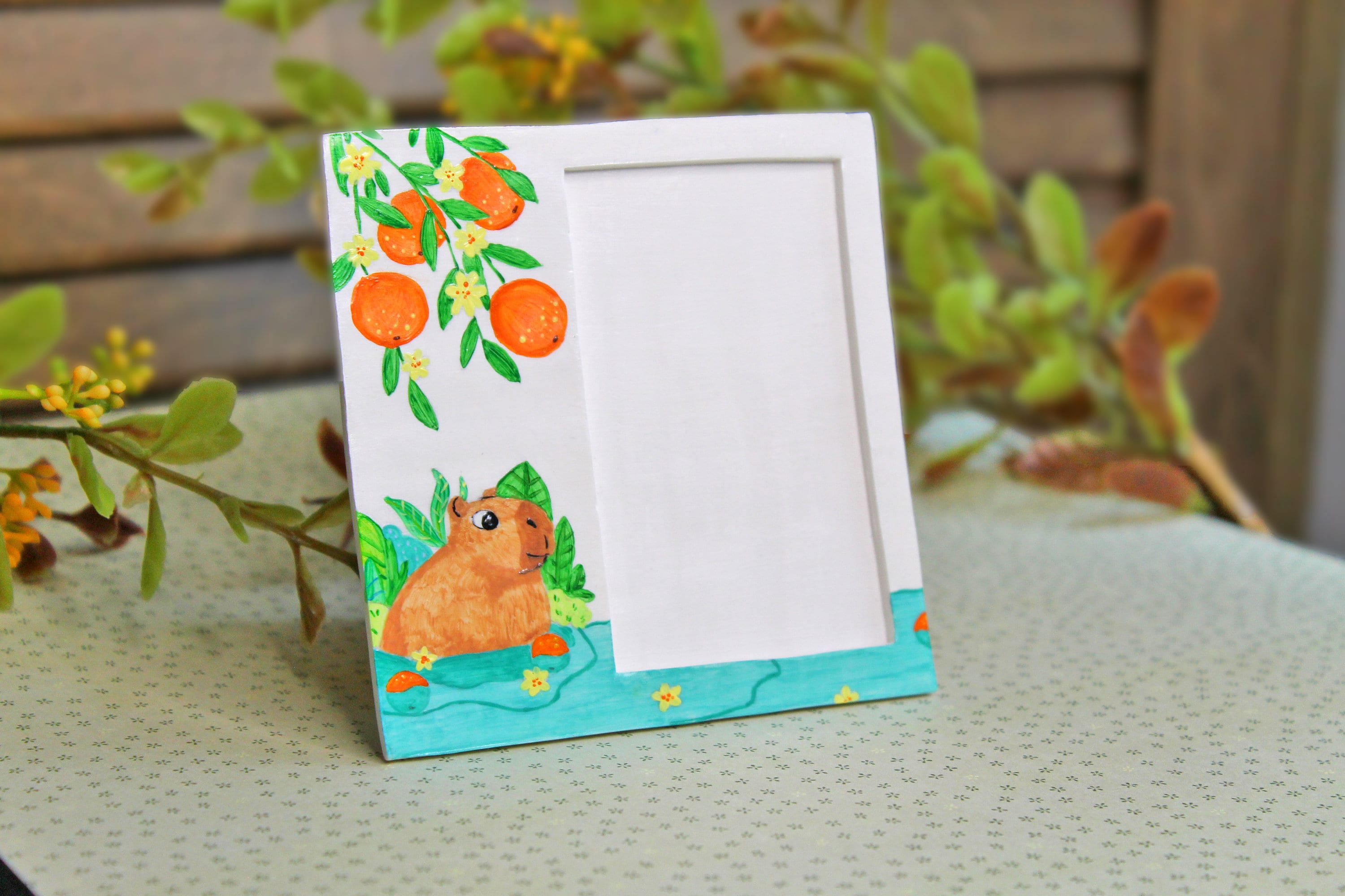 Capybara Lake of Oranges Handmade Photo Frame Frame Child - Etsy