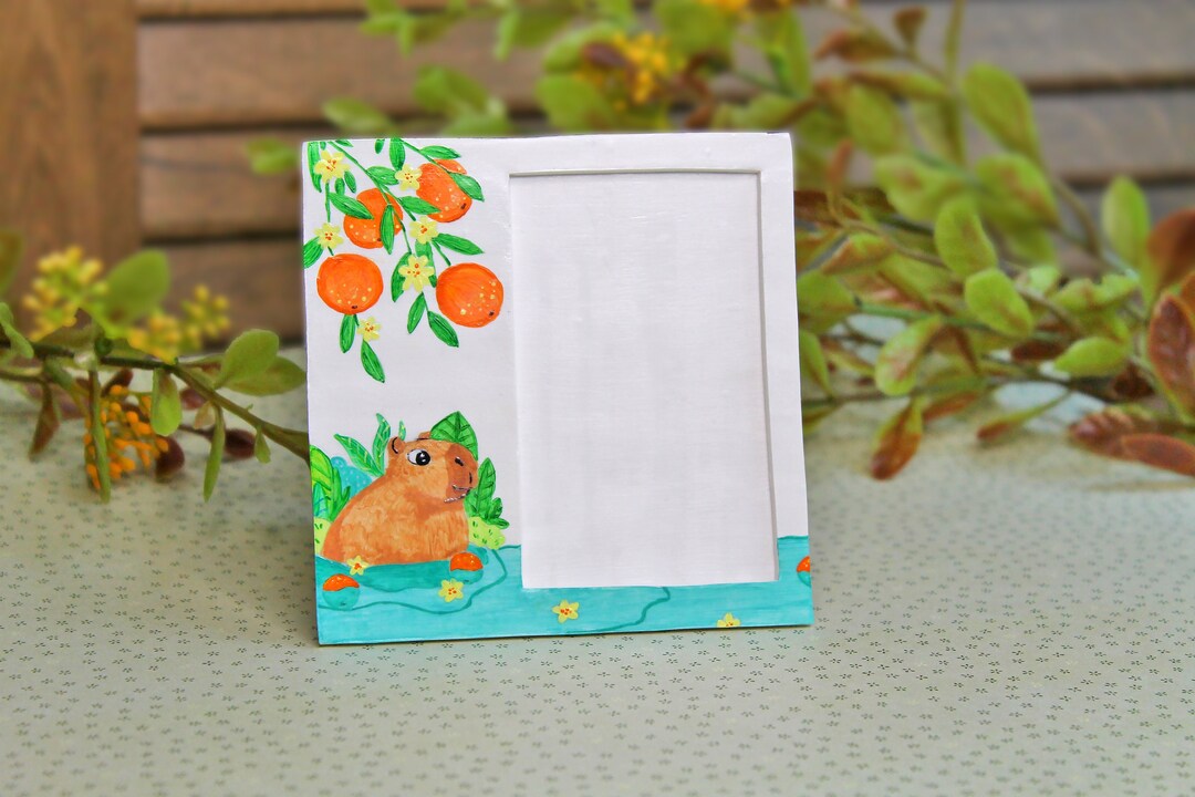 Capybara Lake of Oranges Handmade Photo Frame Frame Child - Etsy