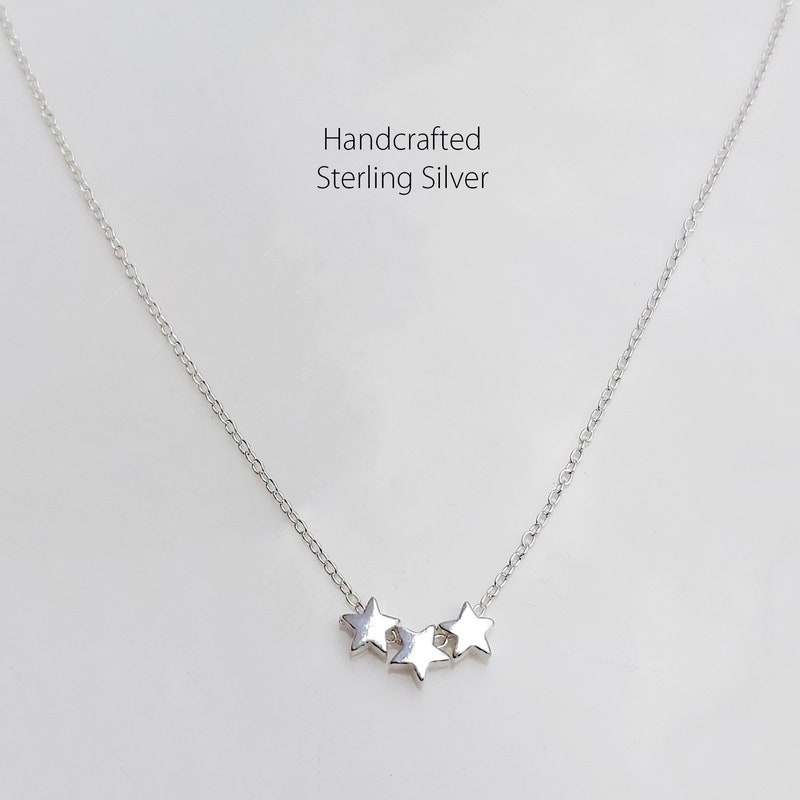 4 Stars Silver Necklace - Etsy UK