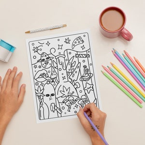 Psychoactive - A Psychedelic Coloring Book for Adults: Trippy Stress ...