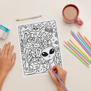 Psychoactive - A Psychedelic Coloring Book for Adults: Trippy Stress ...