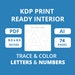 KDP Print & Upload Ready Interior: Trace and Color Letters and Numbers ...