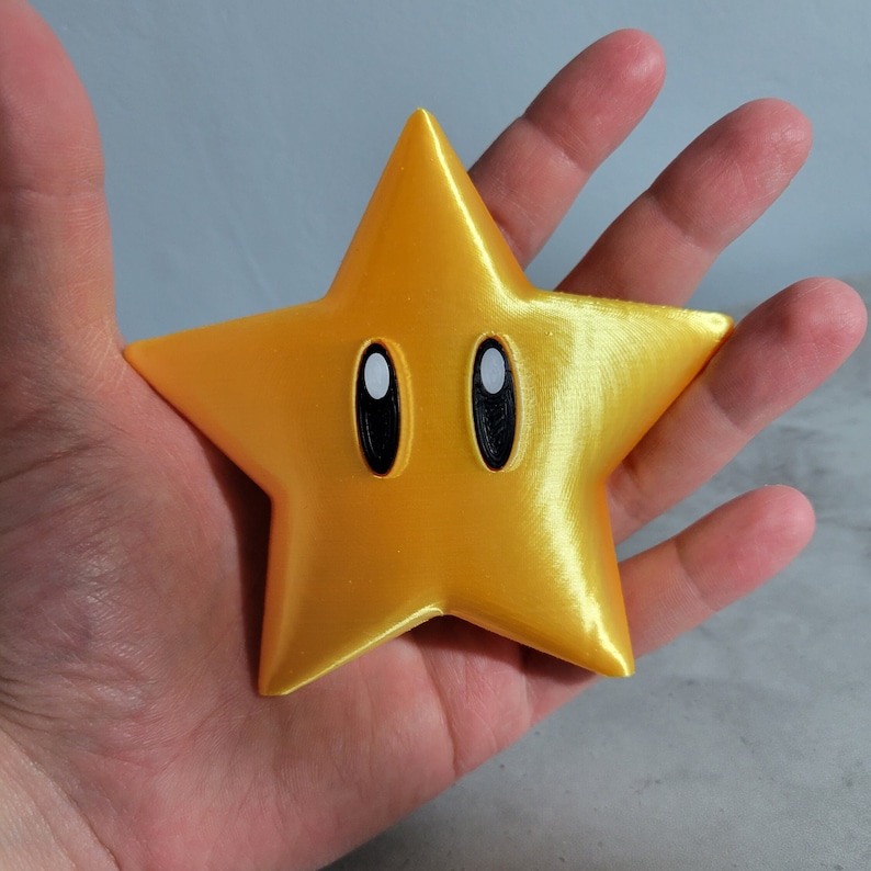 Super Mario Power Star 4in Figure/desk Decoration multi Color - Etsy ...