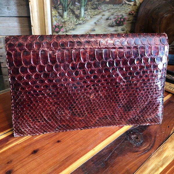 Snakeskin Clutch - Etsy