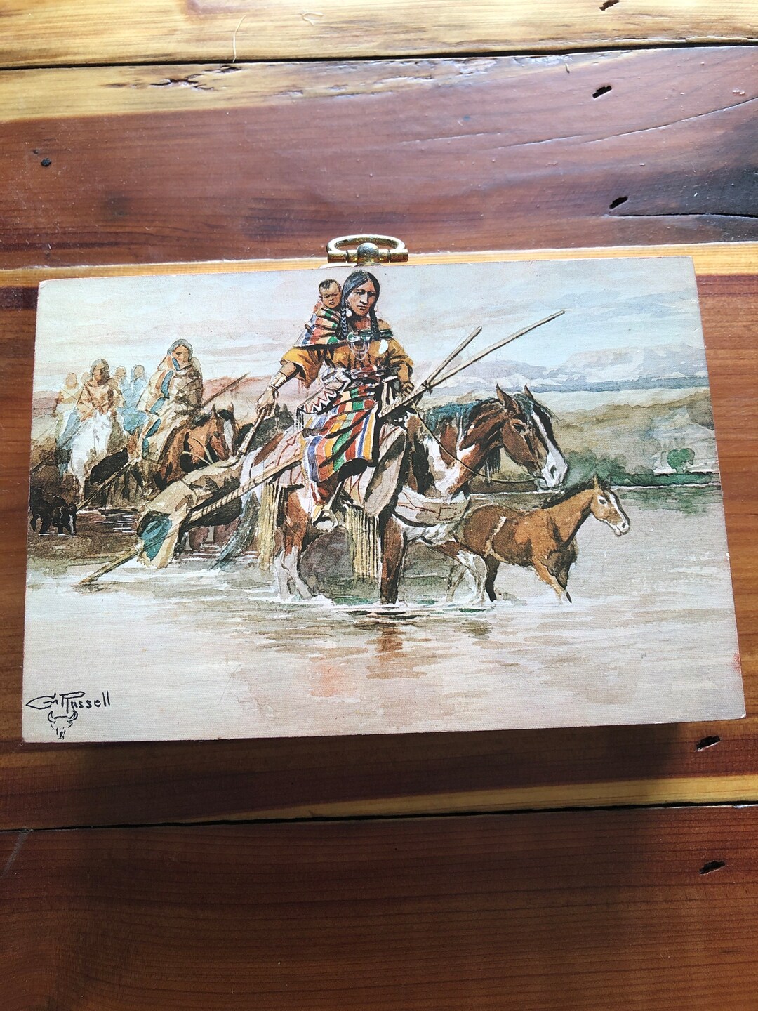 Charles Russell Print on Wood - Etsy