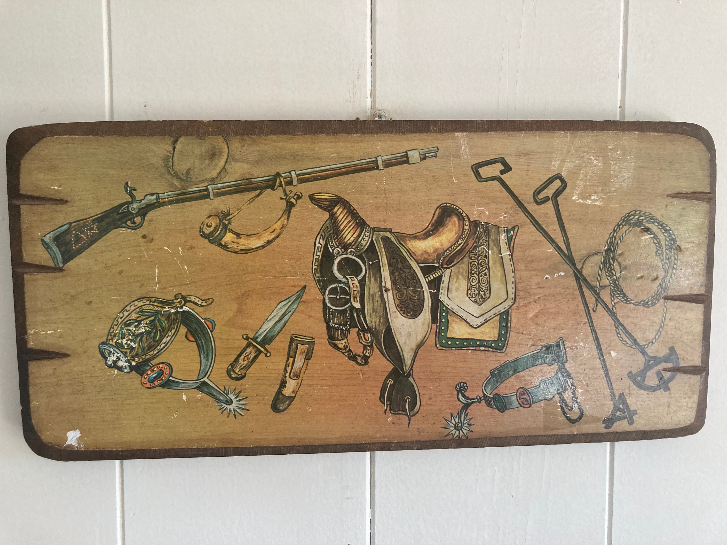 Cowboy Art Western Saddle Boots Spurs Rope Branding Iron - Etsy