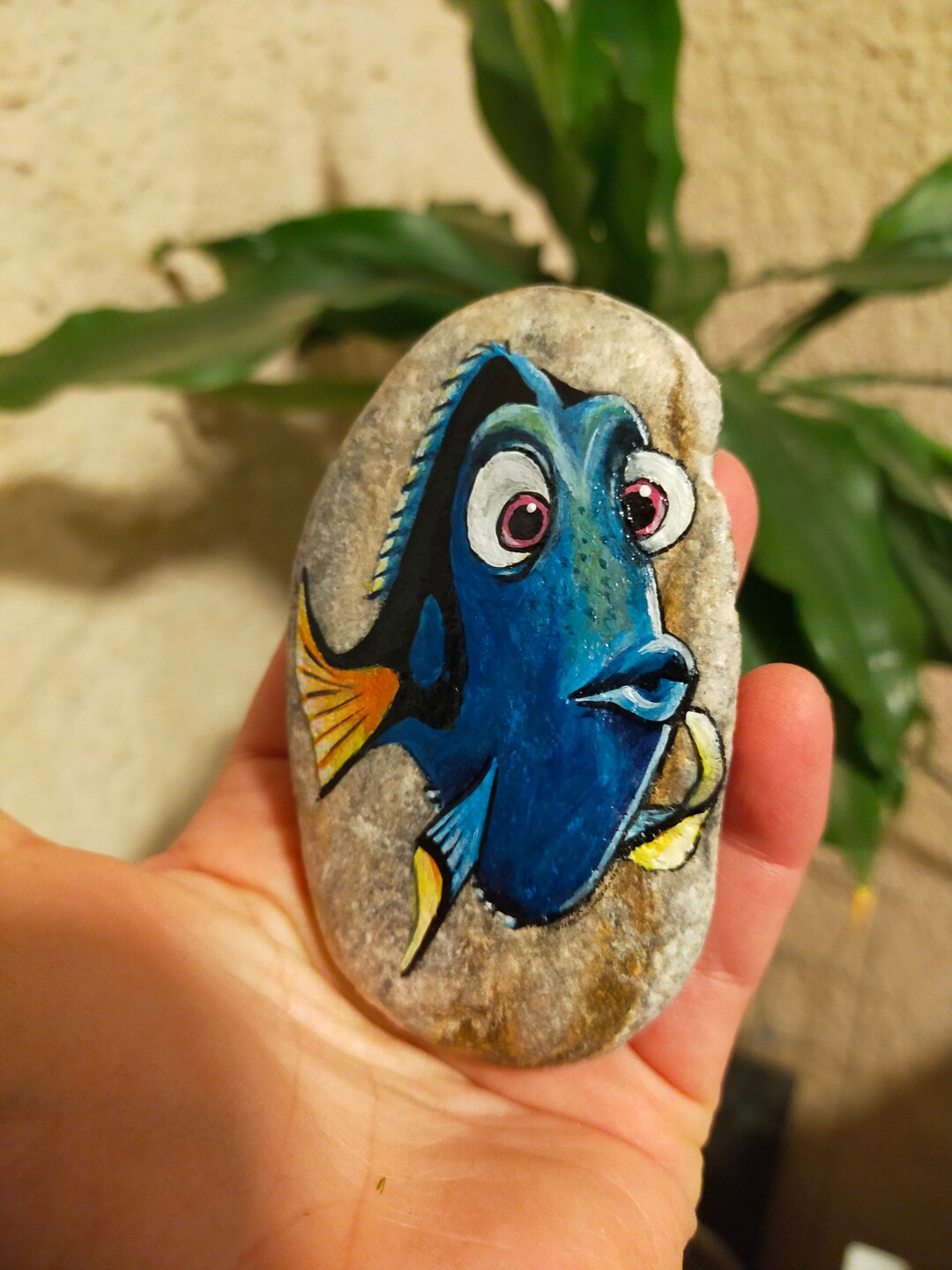 Dory Finding Nemo, Painting on Natural Pebble Gift Idea for Birthday ...