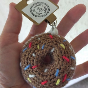 Handmade Crochet Mini Donut Key Ring, Original Birth Gift, Birthday ...