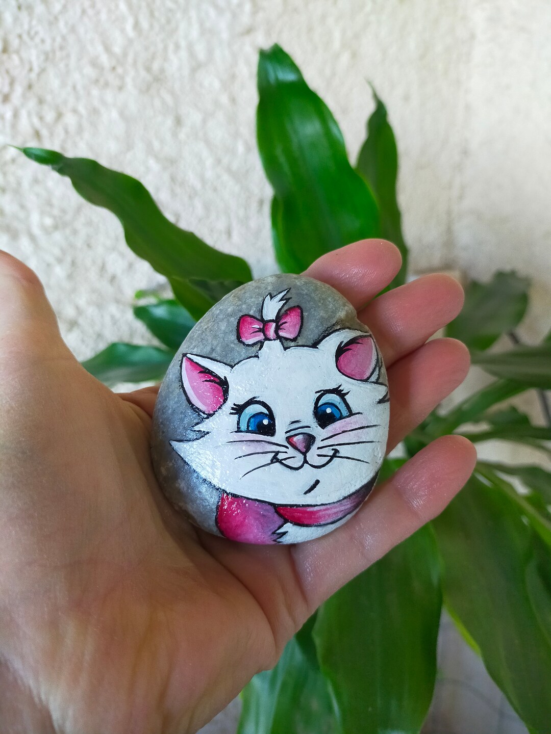 Marie the Aristocats, Painted on Natural Pebble - Gift Idea for ...