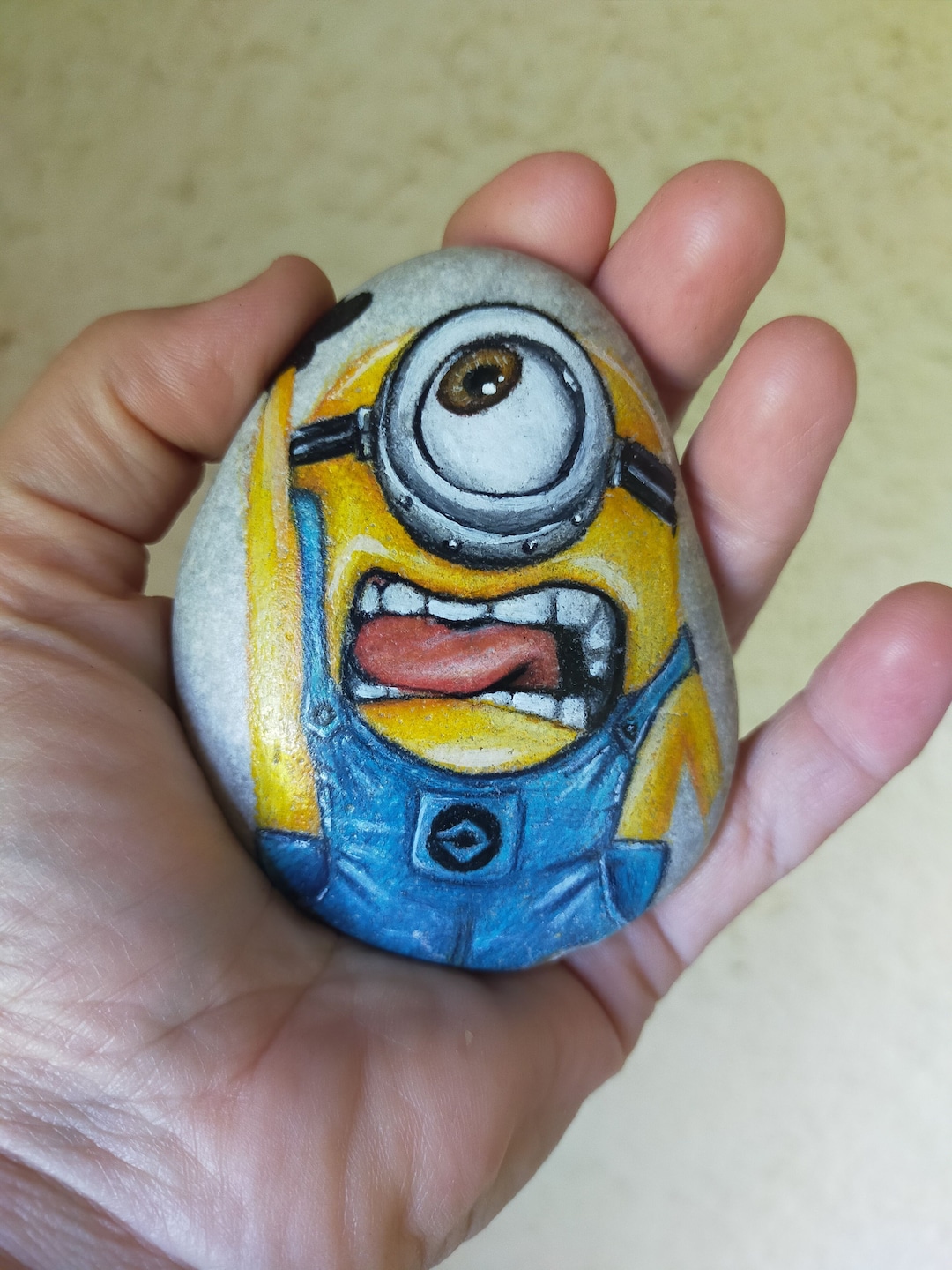 Minion Me Loaf and Bad Gift Idea Birthday Original Natural Painting on ...