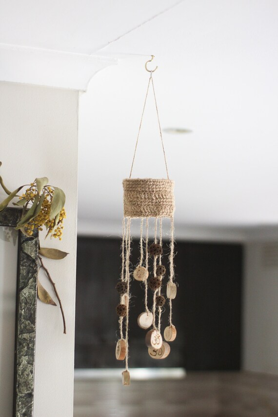OM wind chime wall hanging handmade crochet wind chime | Etsy