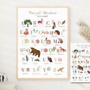 Affiche abécédaire de la forêt / alphabet enfant et bébé / version PDF ...