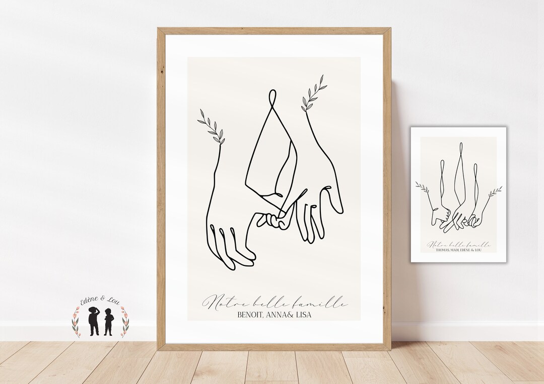 Personalized Couple Family Hands Poster - Family Poster Baby Child ...