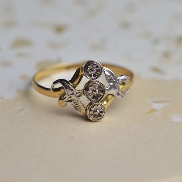 Two Tone Gold Ring - Etsy