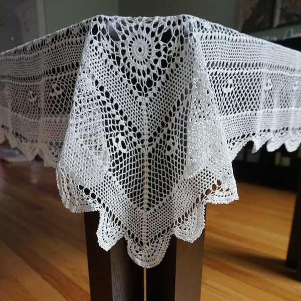 Knit Table Runner With Tassels Pattern, Hand-knit Wool Table Runner ...