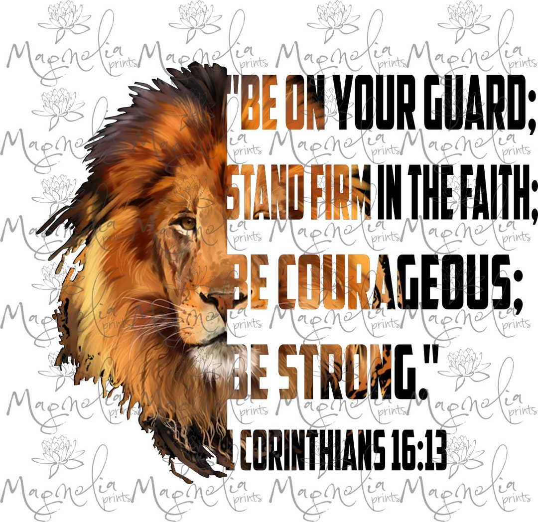 Digital File / Be on Your Guard Dad Bible Quote / Digital / Design File ...