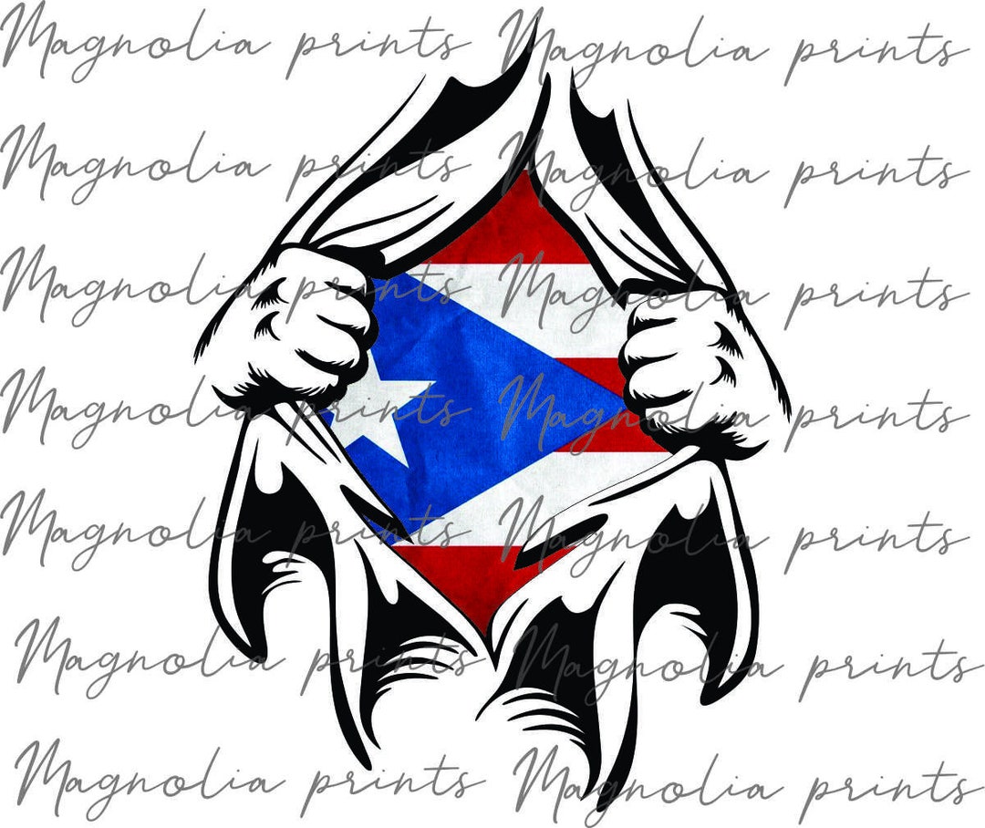 Digital File / Puerto Rico Flag Ripped Shirt / Digital / Design File ...