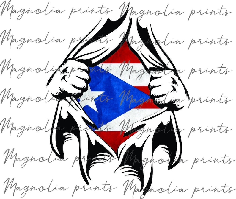Digital File / Puerto Rico Flag Ripped Shirt / Digital / - Etsy