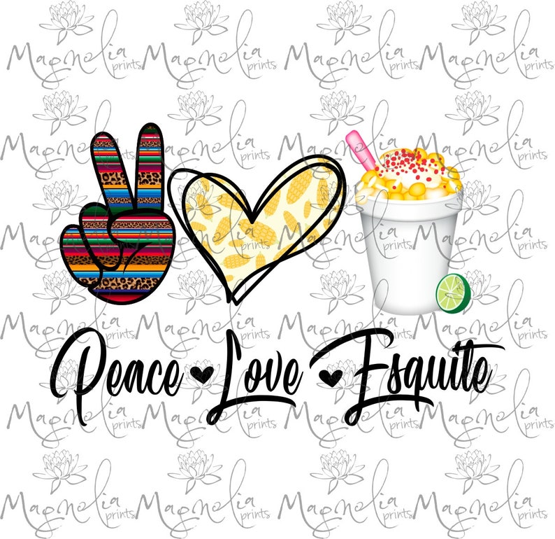 Digital File/ 9X Peace Love Mexican Elements / Digital / File Download ...