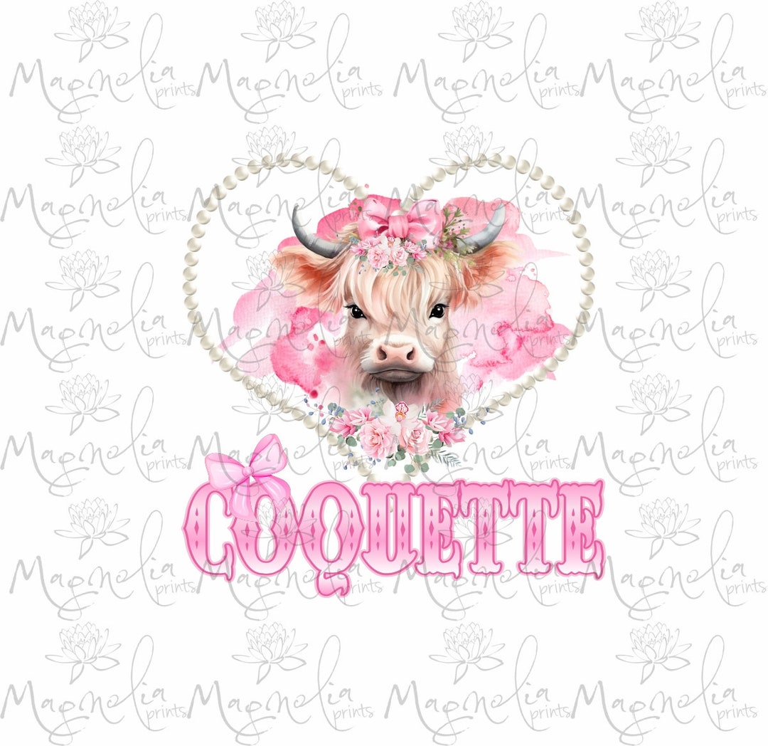 Digital File/ Little Cow Coquette / Png / Love / Trend - Etsy
