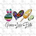 Digital File/ 9X Peace Love Mexican Elements / Digital / File Download ...