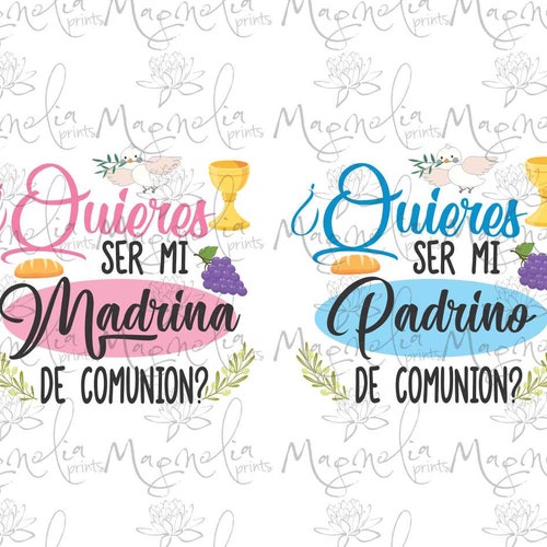 Quieres Ser Mi Madrina Padrino / 1st Communion Proposal / - Etsy