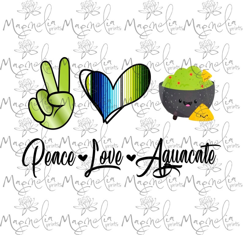 Digital File/ 9X Peace Love Mexican Elements / Digital / File Download ...
