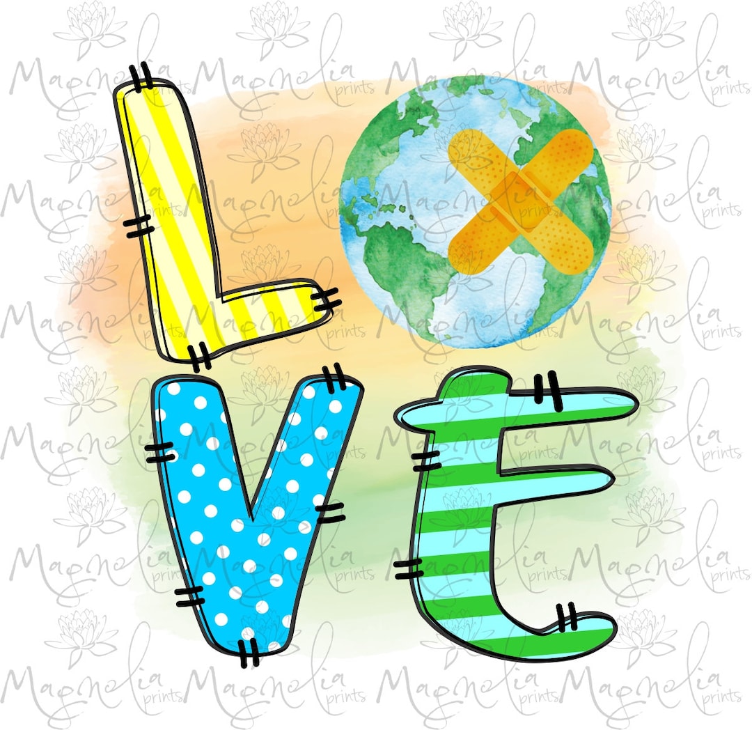 Love Earth, Green Friendly Digital Design, Art for Instant Download - Etsy
