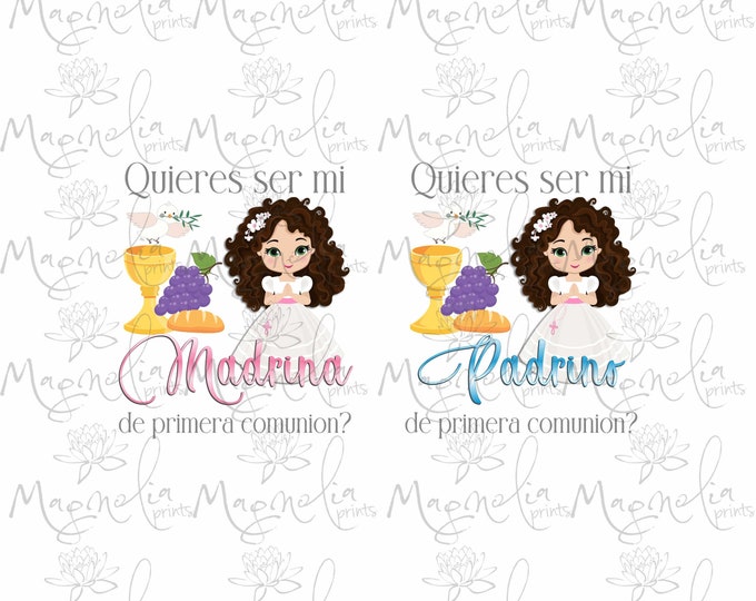 Propuesta de Padrinos Quieren Ser Mis Padrinos de Primera Comunión ...