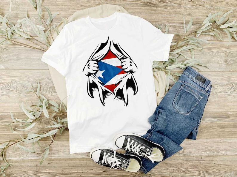 Digital File / Puerto Rico Flag Ripped Shirt / Digital / - Etsy